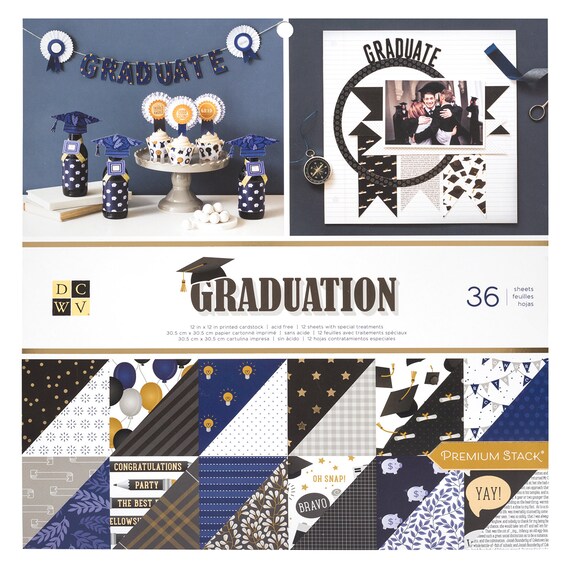 Paper Pad Graduation by DCWV Paper Stack 12 x 12 36 Double | Etsy