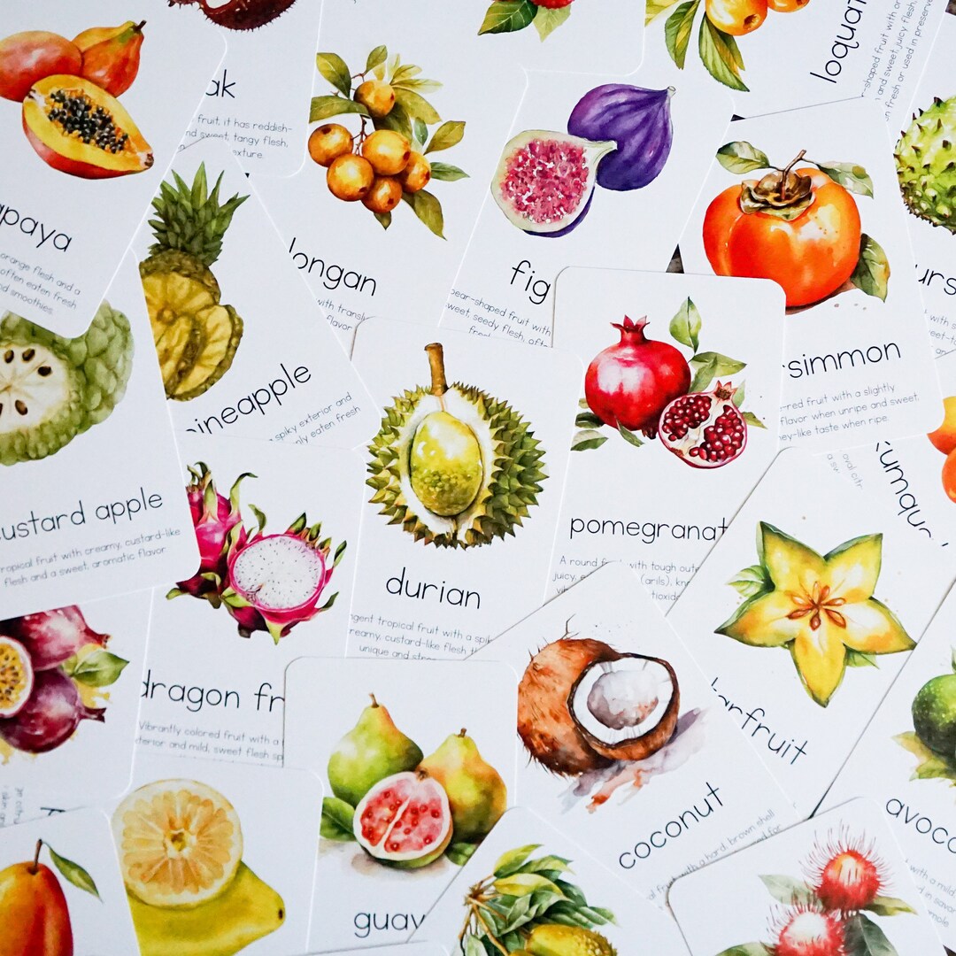 Curiosity Cards Exotic Fruit, Flash Cards for the Curious Mind ...