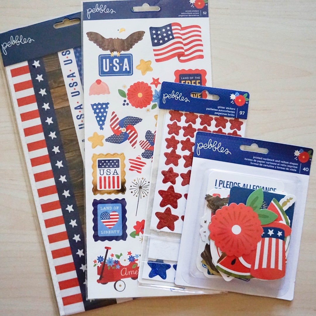 Pebbles Patriotic Bundle - A Coordinating Collection of 4 Items - 4th ...