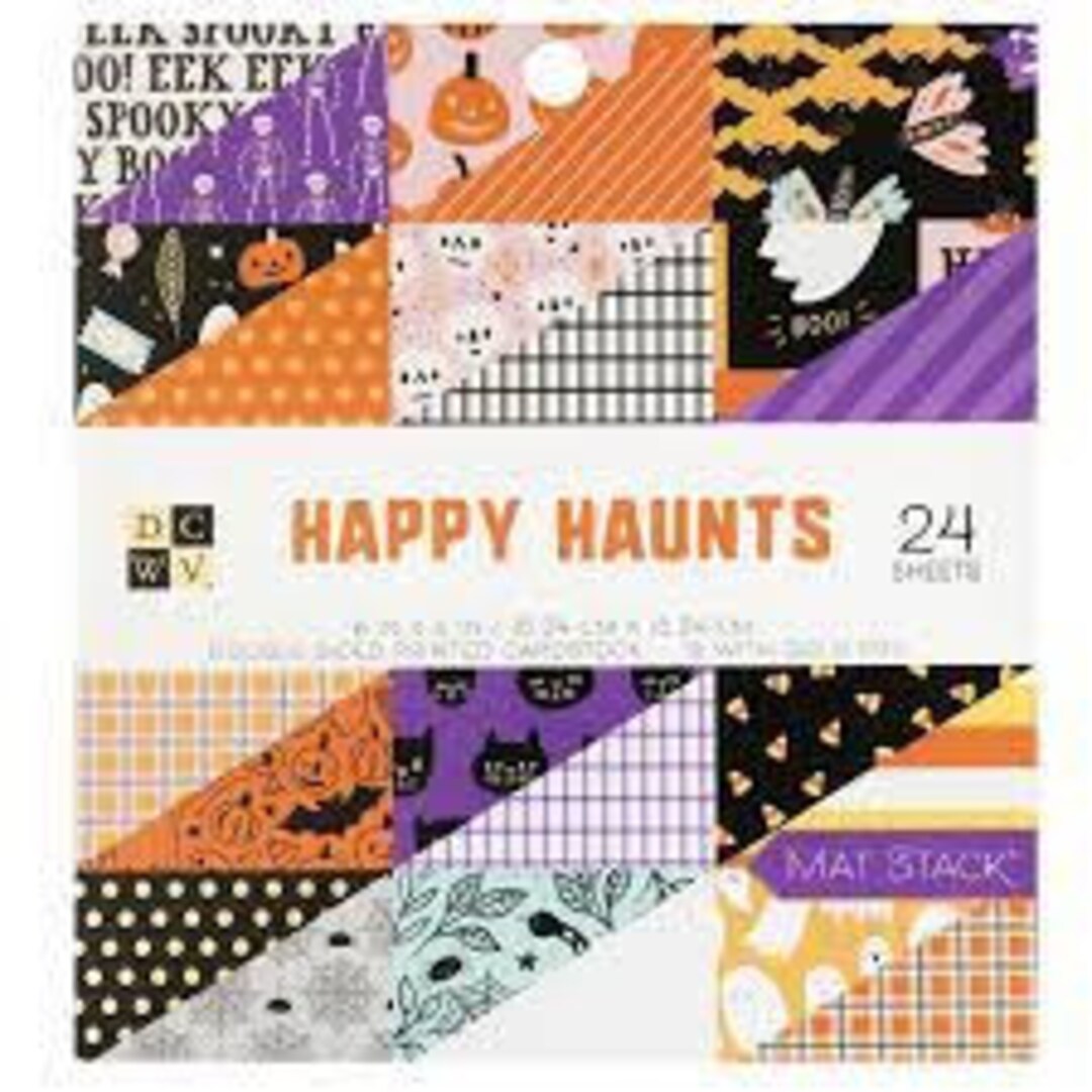 DCWV HAPPY HAUNTS Halloween Collection 6 X 6 Paper Pad 24 Double Sided ...