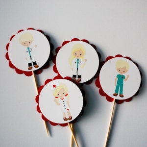 Medical Cupcake Toppers Doctor Nurse Medical Equipment Customize ...