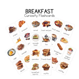 Flashcards - Breakfast Foods, Curiosity Cards for the Growing Mind ...