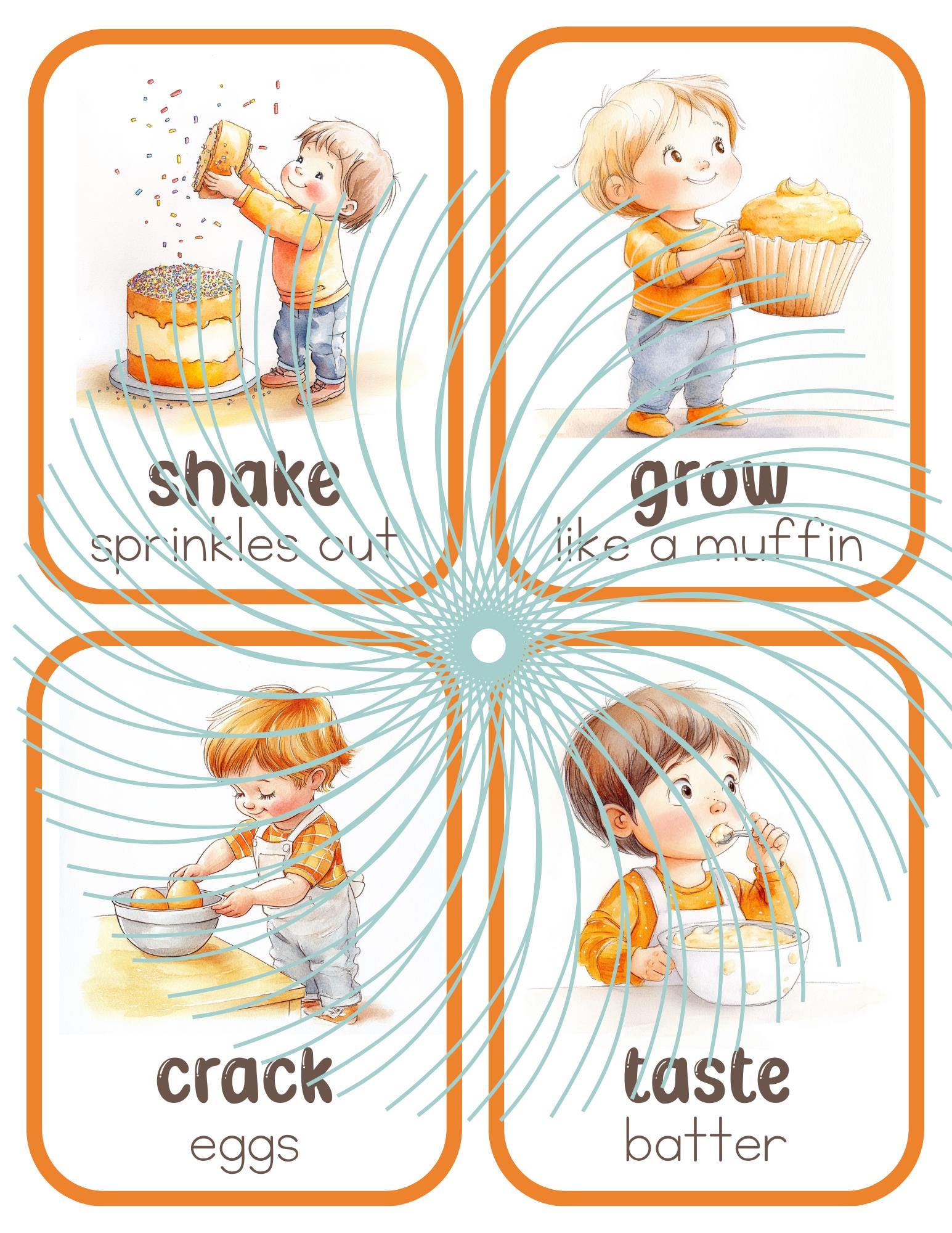 Movement Cards Baking Themed for Toddlers and Preschool, Busy ...