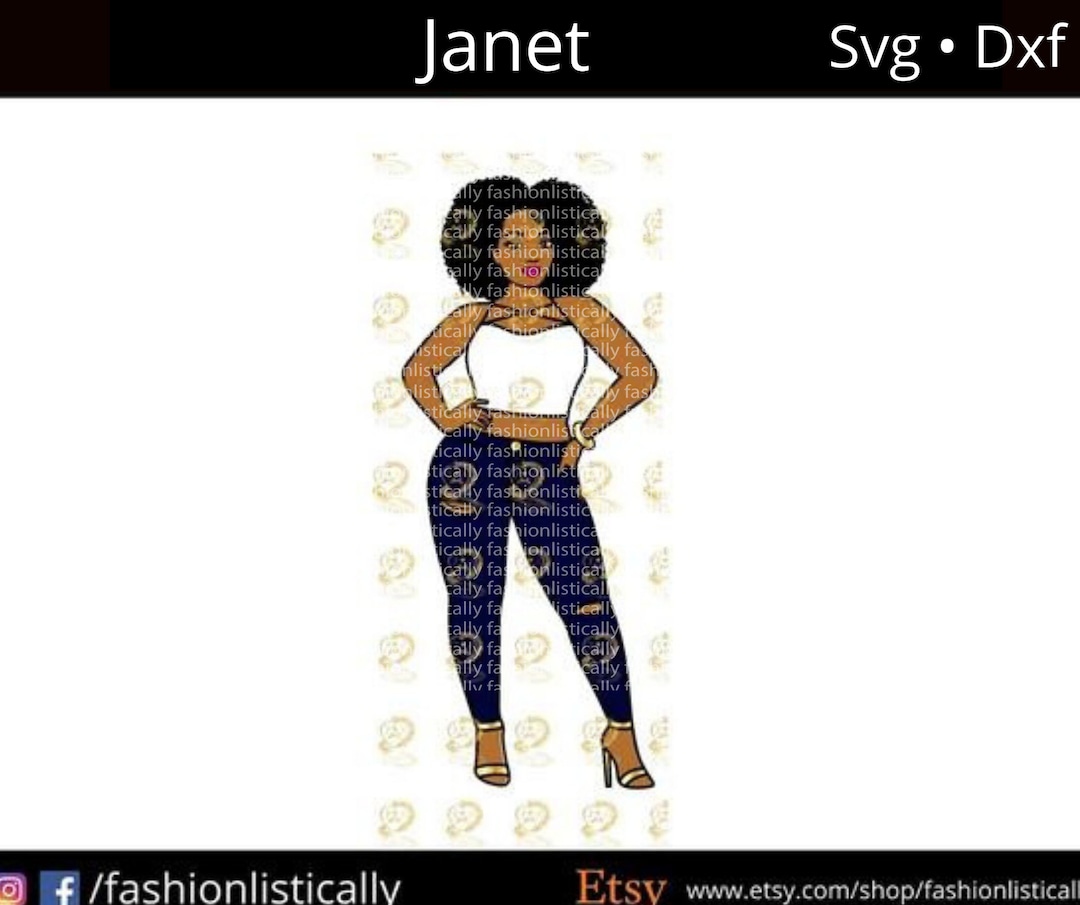 Black Woman Svg ,full Body Svg,african American Woman With Curly Hair ...