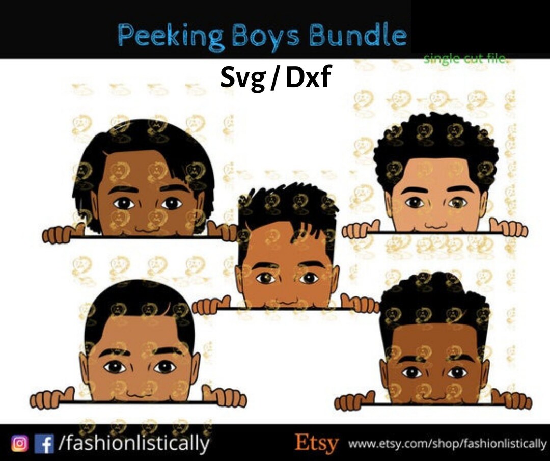 Peeking Boy Svg, Peek-a-boo Boy Svg, Peeking Svg,svg Black, African ...