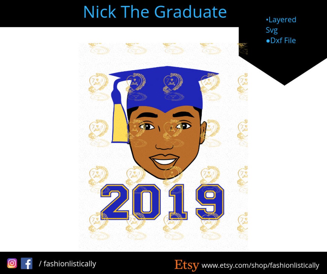 Boy Wearing Graduation Cap Svg,boy Svg, Graduate Svg, Senior 2019 Svg ...