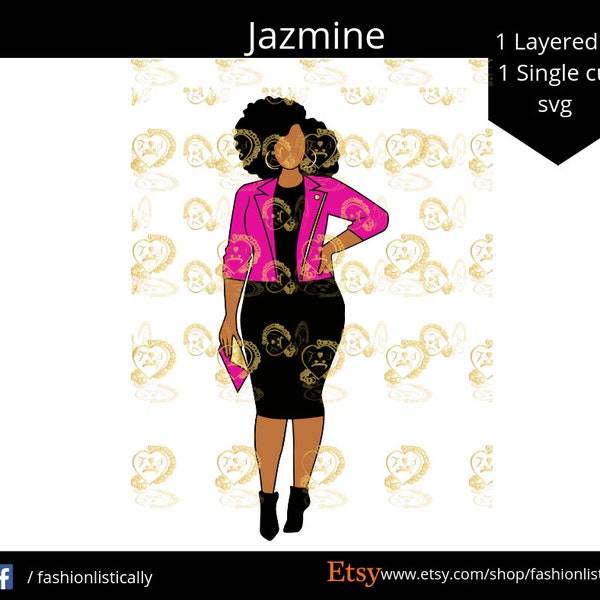 Black Thick Women Svg - Etsy