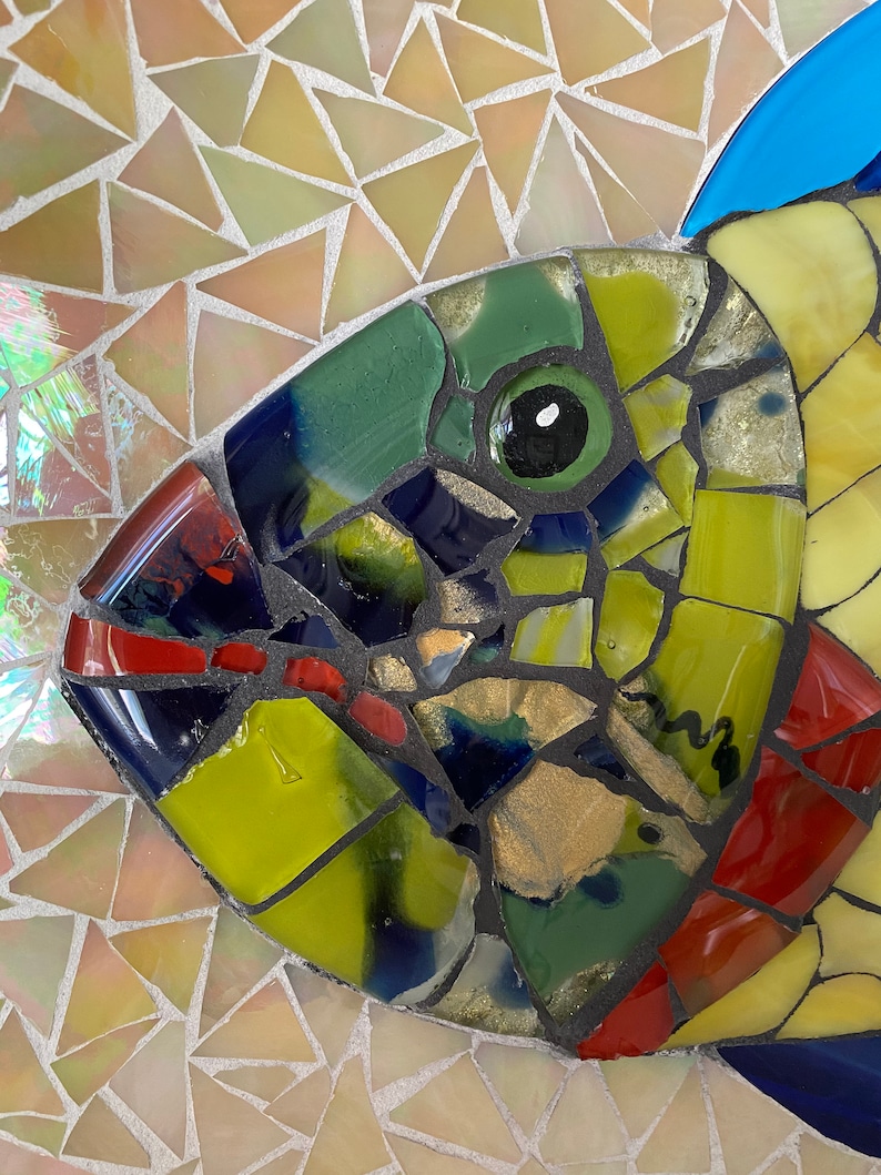 Mosaic Original Design Fish Wall Hanging Colorful - Etsy
