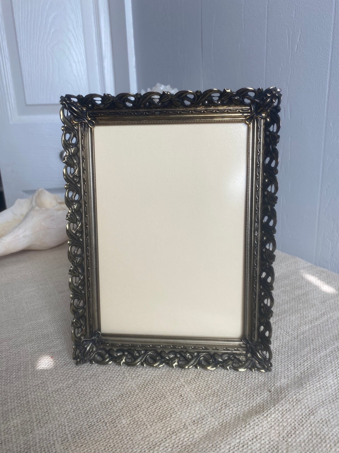 Vintage Metal Filigree Frame - Etsy