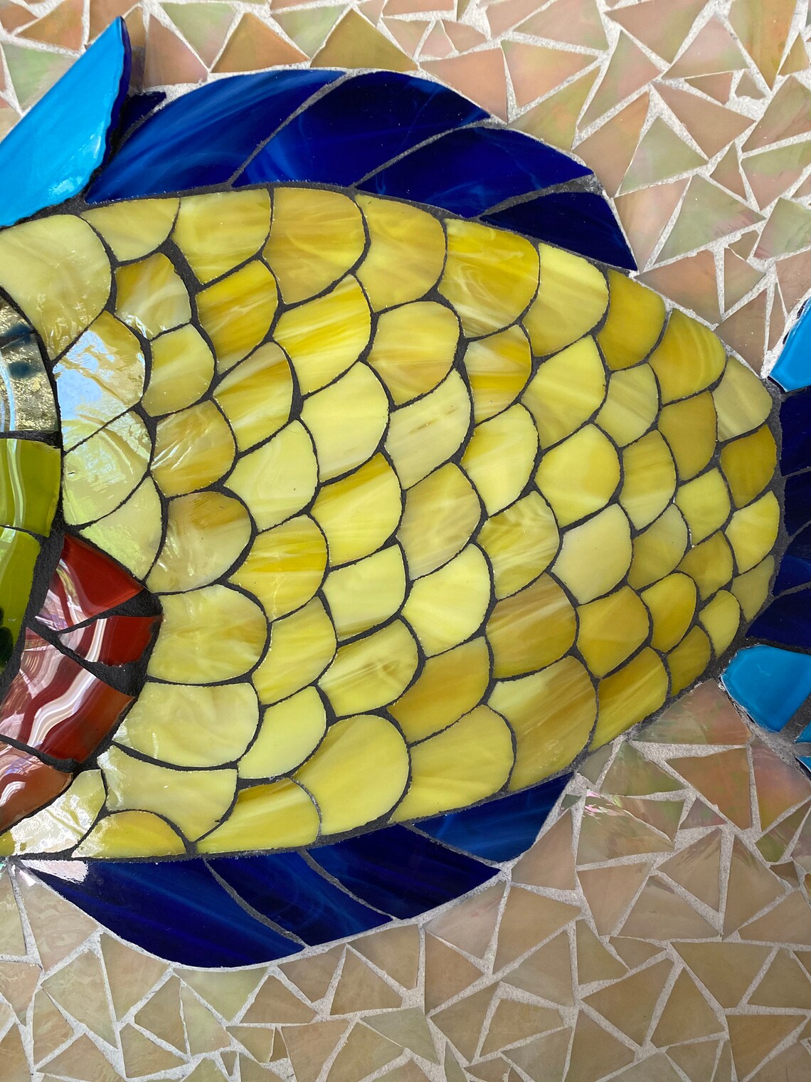 Mosaic Original Design Fish Wall Hanging Colorful - Etsy