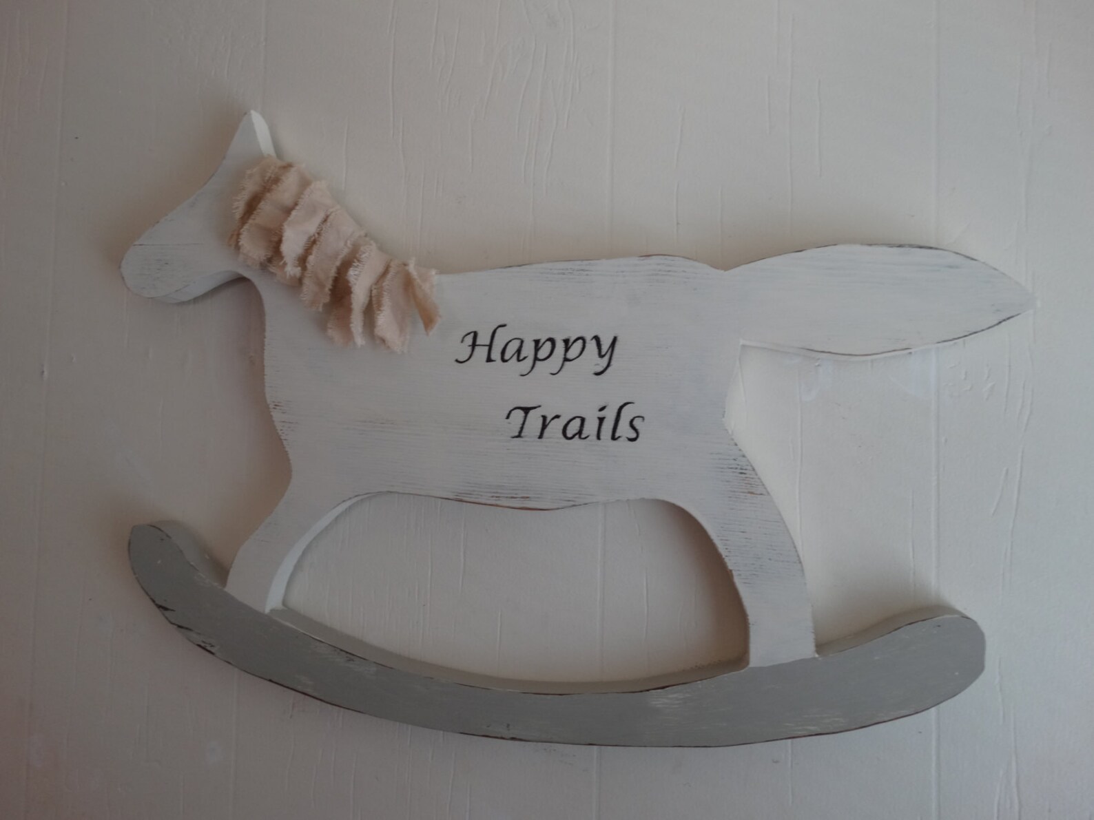 Rocking Horse Wall Decor Vintage Shabby Chic Happy Trails - Etsy