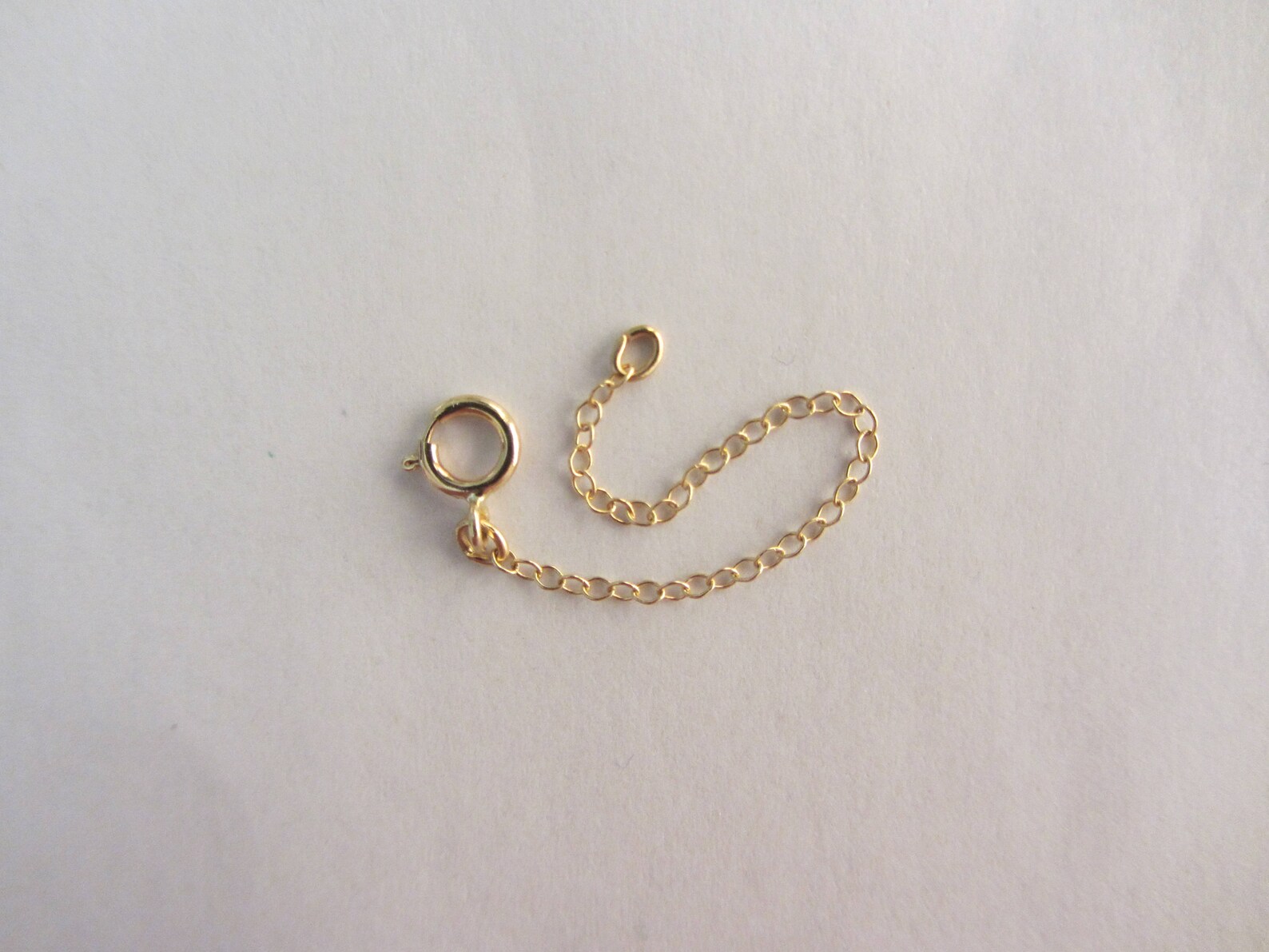 14k Gold Chain Extender / Bracelet Security Chain 2 - Etsy