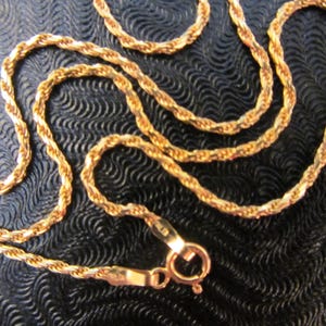 14k Solid Gold Woven Rope Diamond Cut Not Hollow Chain Necklace - 20"x ...