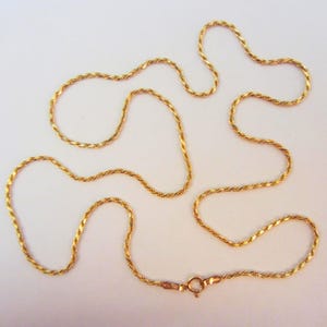 14k Solid Gold Woven Rope Diamond Cut Not Hollow Chain Necklace - 20"x ...