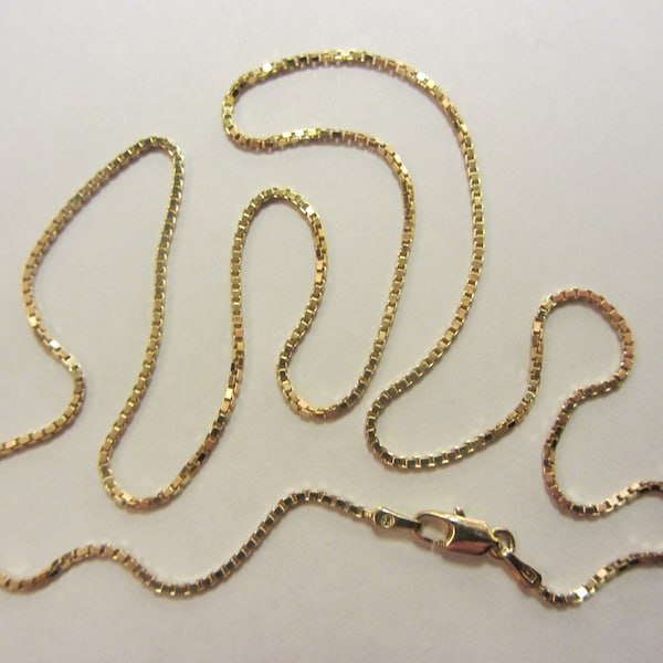 14k Gold Box Chain - Etsy