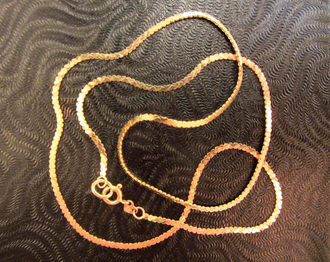 14k Solid Gold Oroamerica Serpentine Heart Links Chain Necklace - 16 1/ ...
