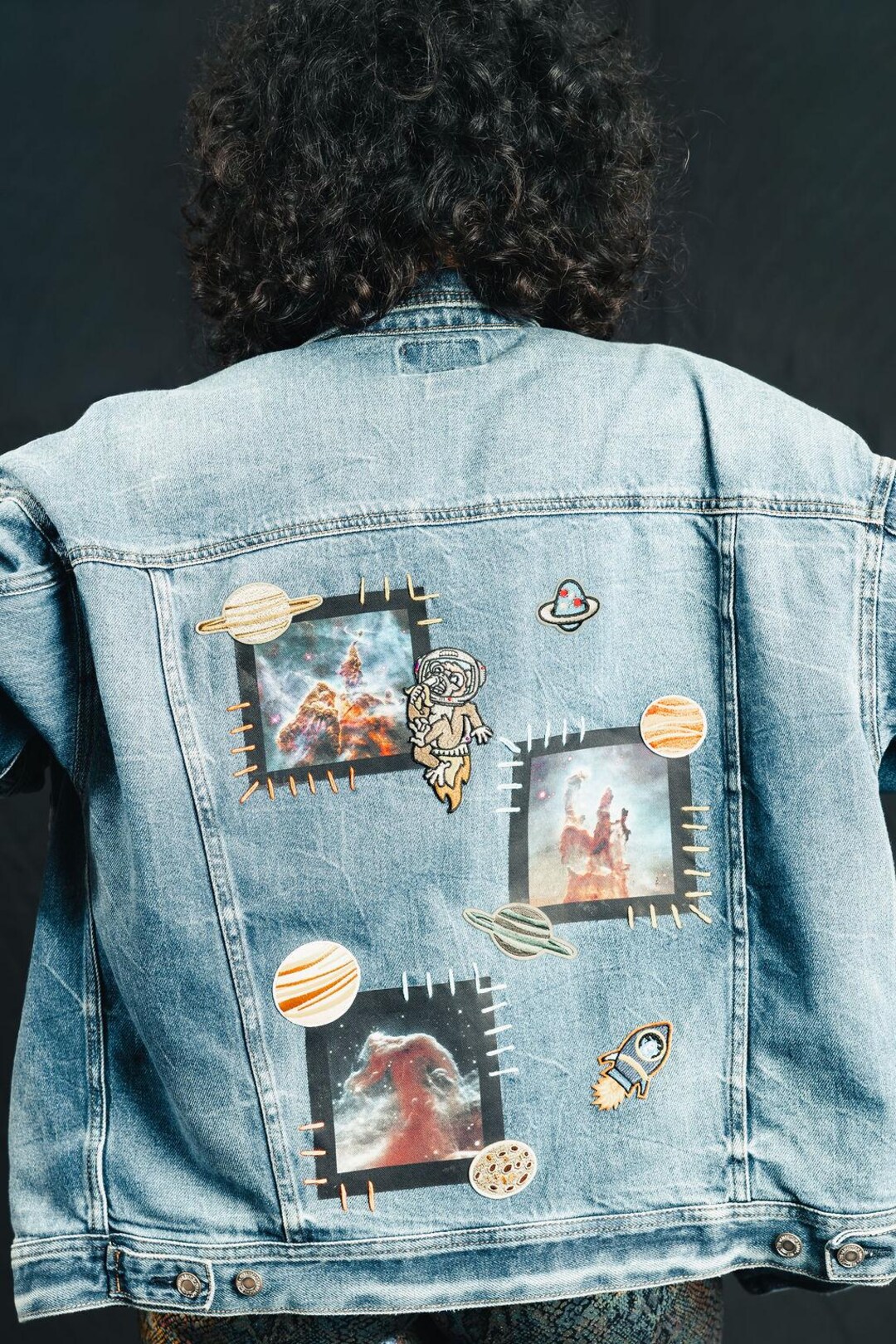 SPACE EXPLORER Denim Patched Jacket (1 of 1) - Etsy