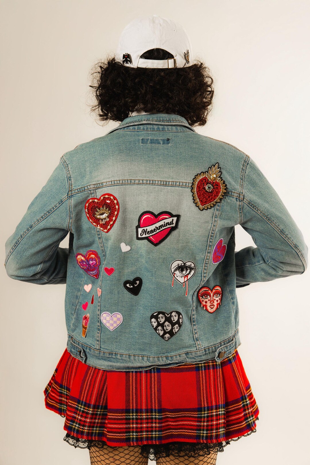HEARTS ON FIRE Denim Patched Jacket (1 of 1) - Etsy