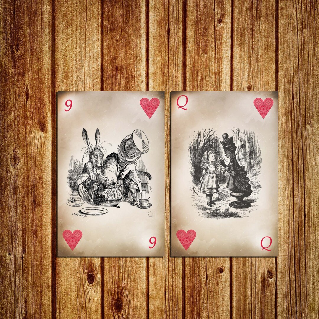 Alice in Wonderland Themed Table Numbers - Playing Card Table Numbers ...
