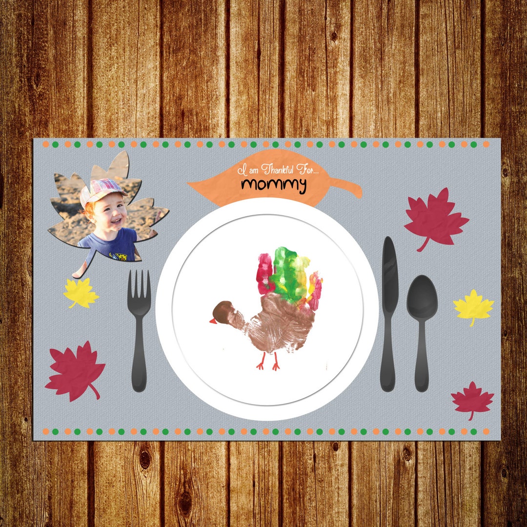 Thanksgiving Placemat - DIGITAL - Instant and Custom - Holiday Craft ...