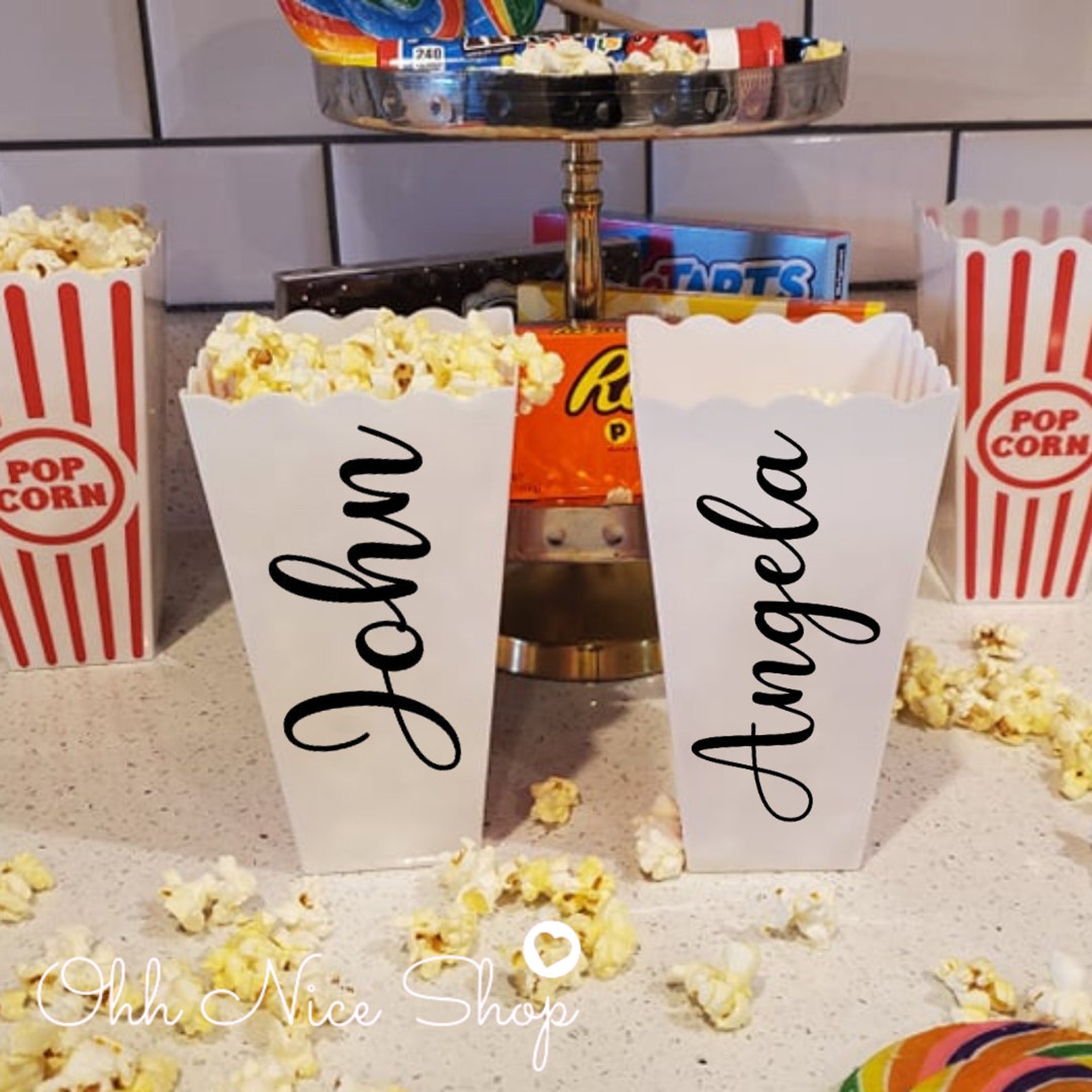 Personalized Popcorn Bucket Popcorn Holder Movie Night - Etsy