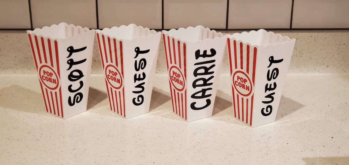 Personalized Popcorn Bucket Popcorn Holder Movie Night - Etsy