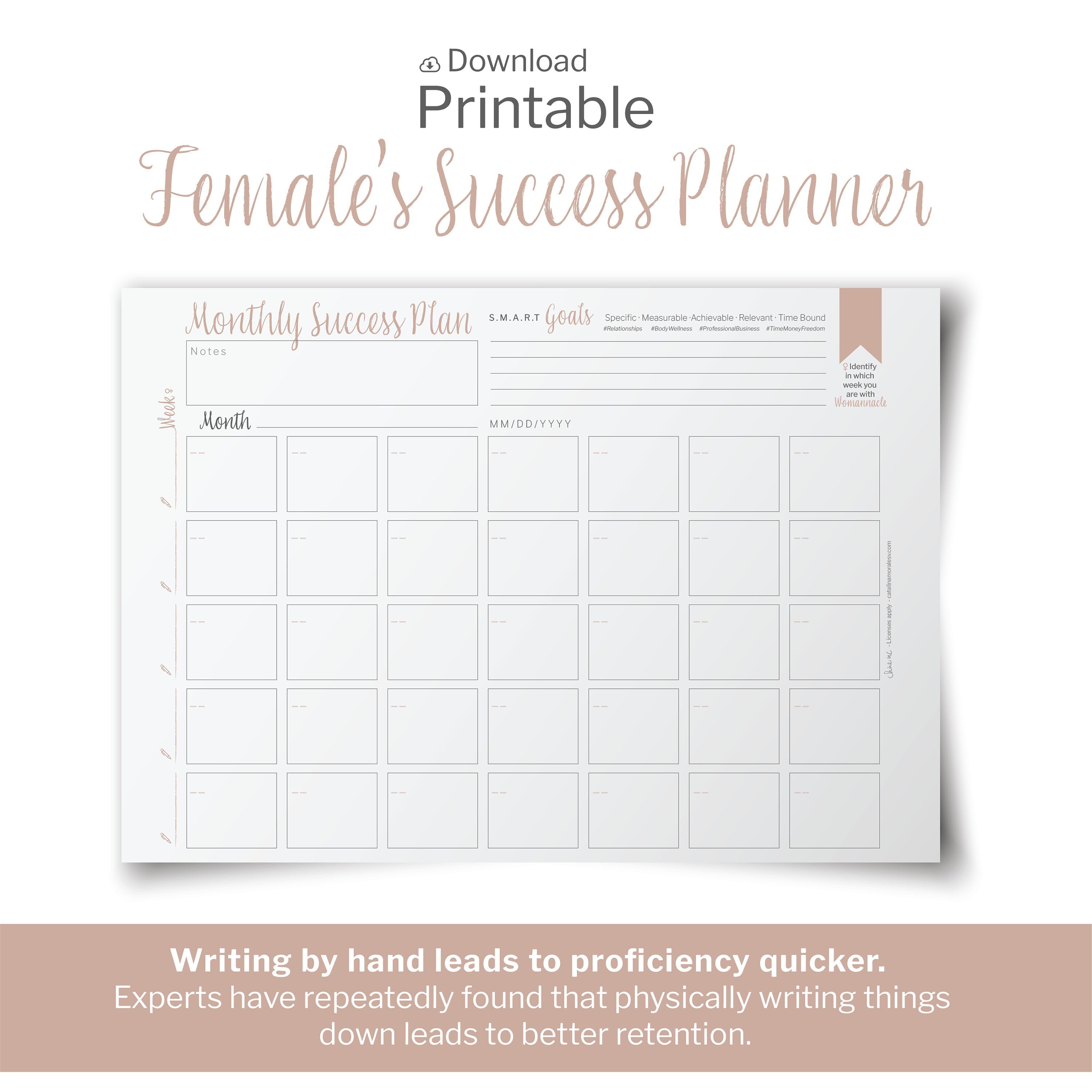 Printable Planner for Females - Sync With Your Cycle and Boost Your ...