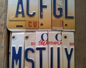 License plate letters | Etsy