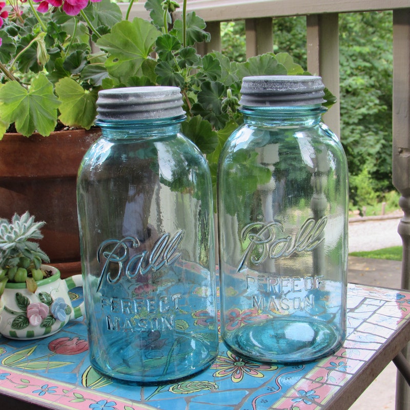 Aqua Blue Mason Jars - Etsy