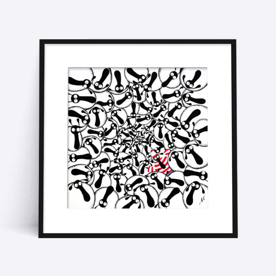 MERV where's Woolly limited Edition Print Original Whimsical Quirky ...