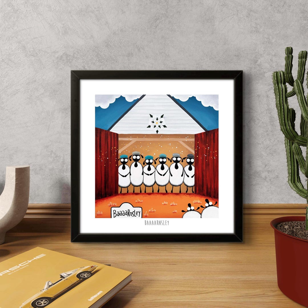 Funny Sheep Pun Print | Yorkshire Barnsley Wall Art - Etsy