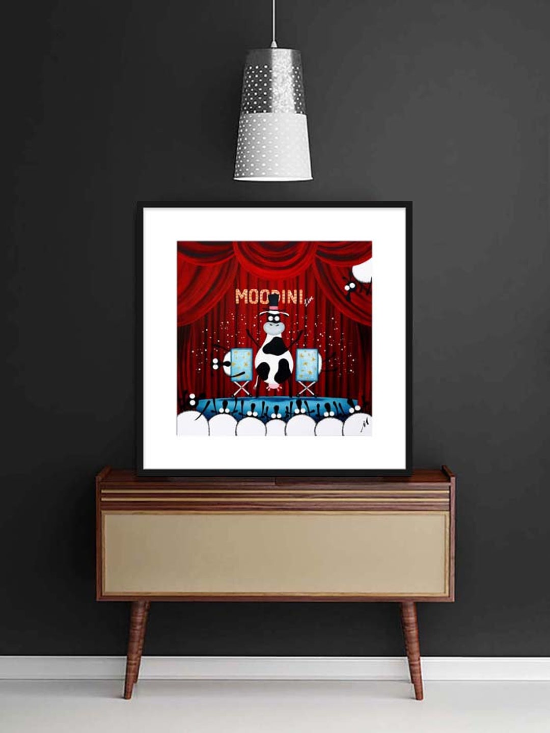 Magician MOODINI (limited Edition Print) Original Whimsical Quirky Farm ...