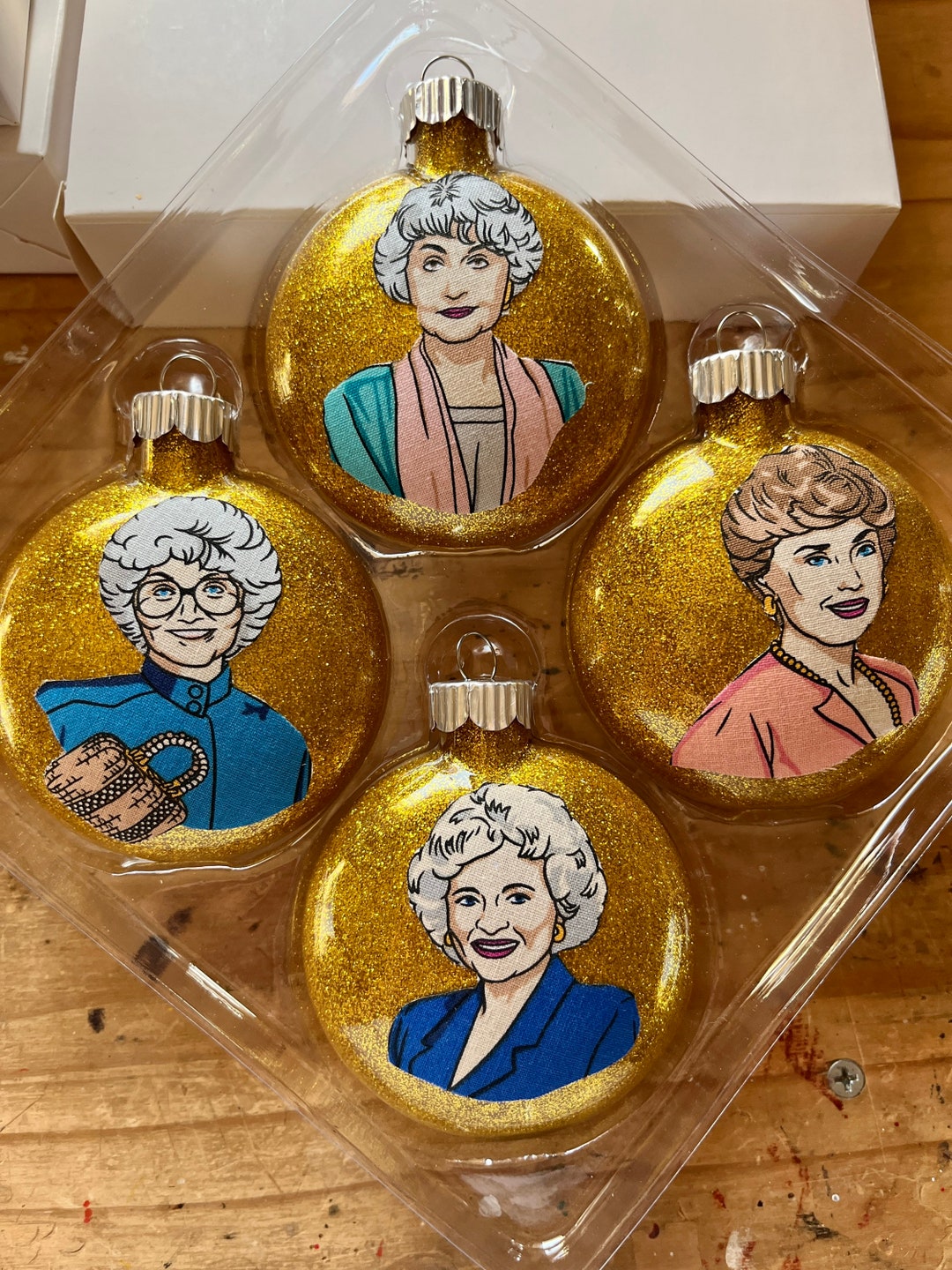 Golden Girls Inspired Ornaments Set Of 4 Etsy
