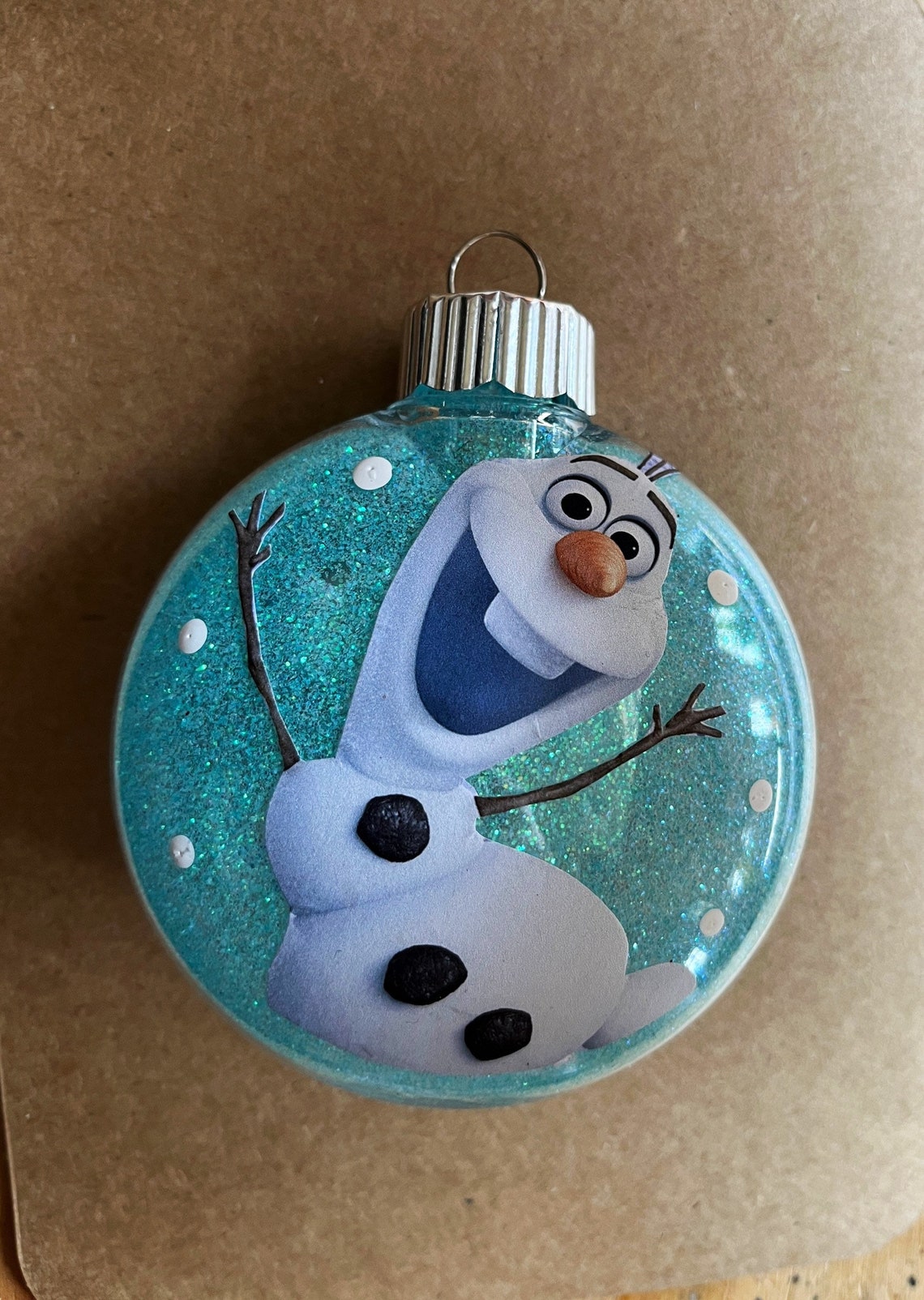 Olaf Frozen Inspired Clear Single Ornament - Etsy