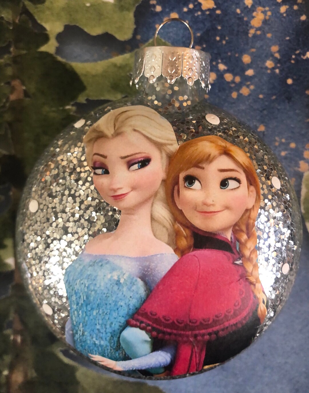 Frozen Inspired Single Ornament Elsa and Anna - Etsy