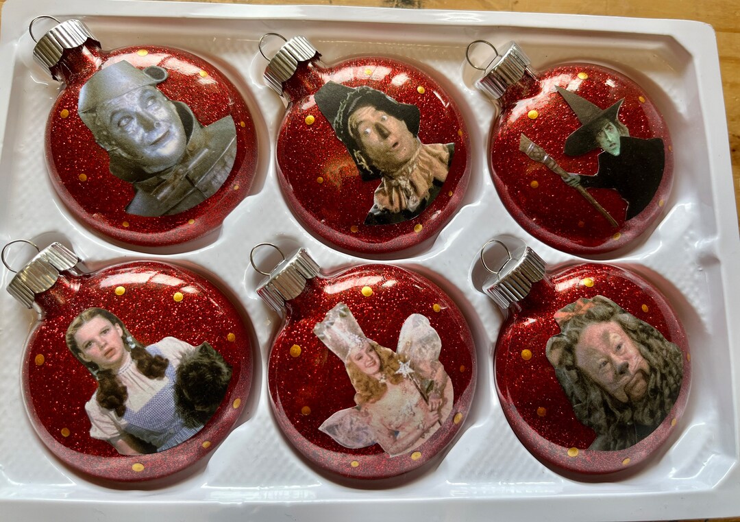 Wizard of Oz Inspired Glass Ornaments Set of 6 - Etsy