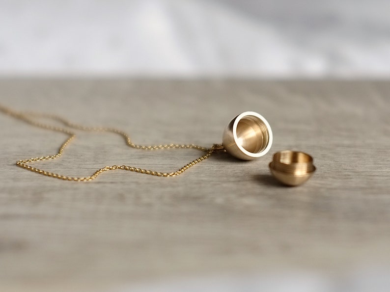 Brass Secret Message Locket Necklace | Etsy