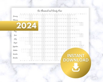 2024 Wall Calendar High Resolution Printable Planner Any Size A4,A3,A2 ...