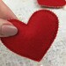 Red Heart Ornament Felt Heart Decoration Christmas Felt Decor ...
