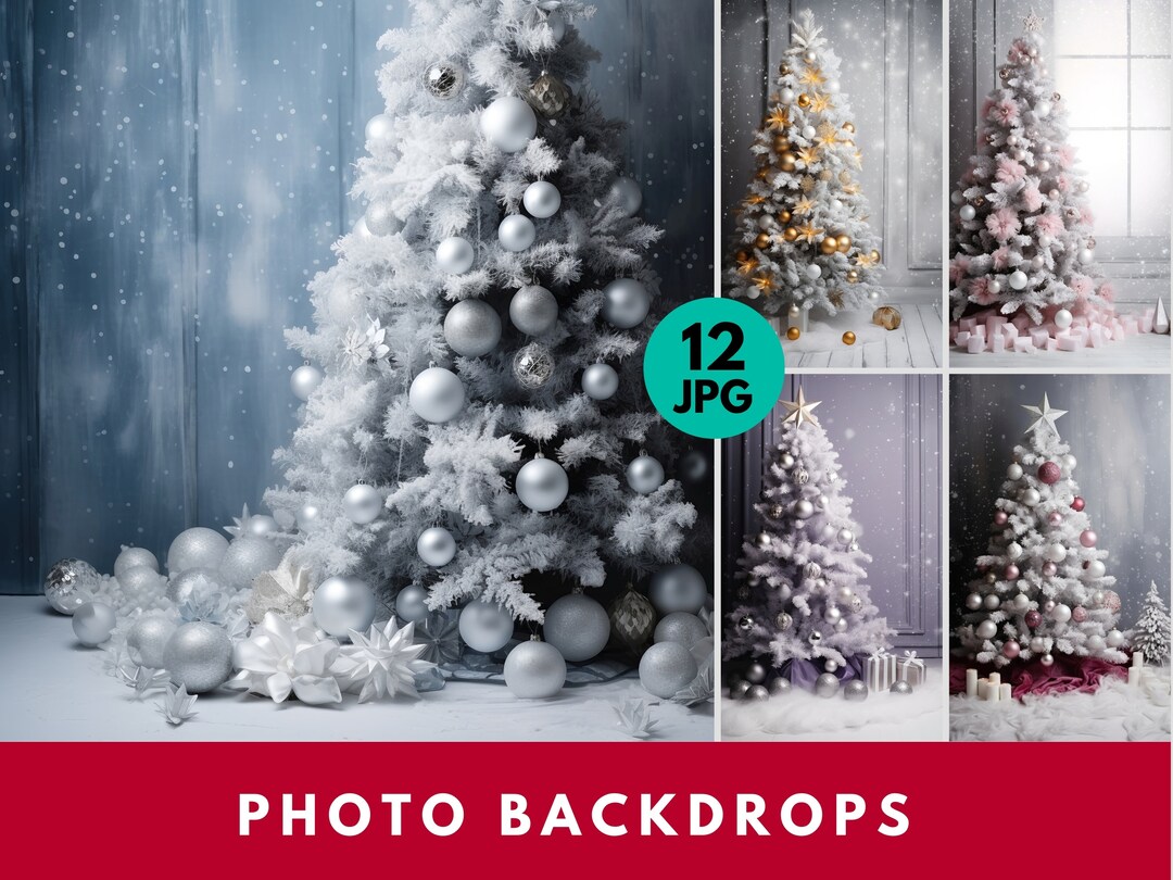 Digital Backdrops Christmas Tree Digital Backgrounds for - Etsy
