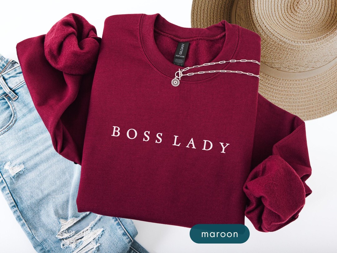 Boss Lady Sweatshirt, Funny New Job Gift, Office Sweatshirts ...