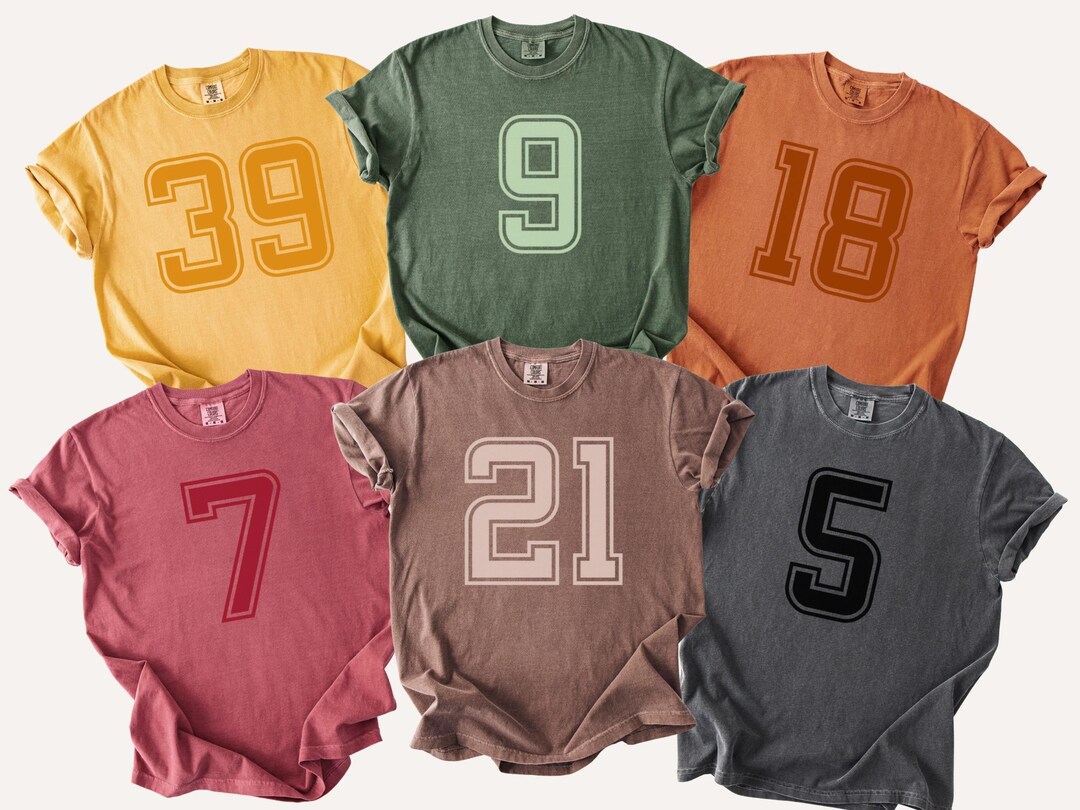 Custom Football Shirt Comfort Colors Long Sleeve Shirt Custom Number ...