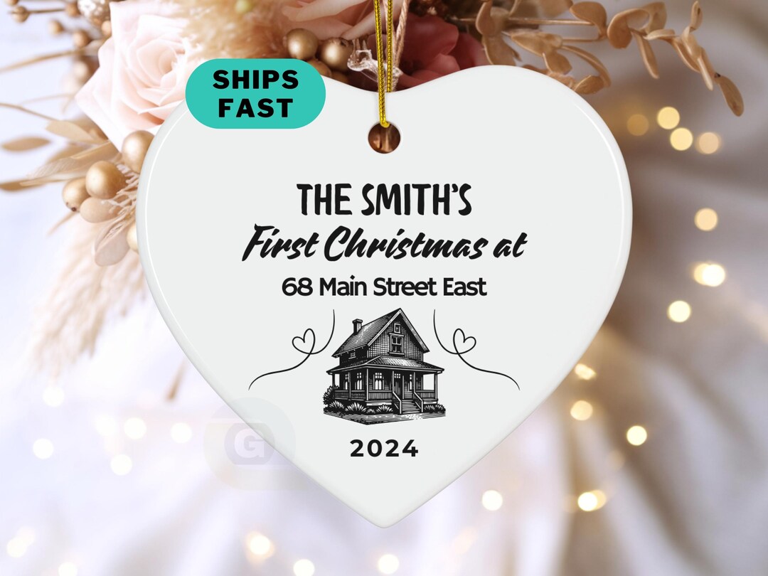 Personalized Family Ornaments First Christmas in New Home Custom First ...