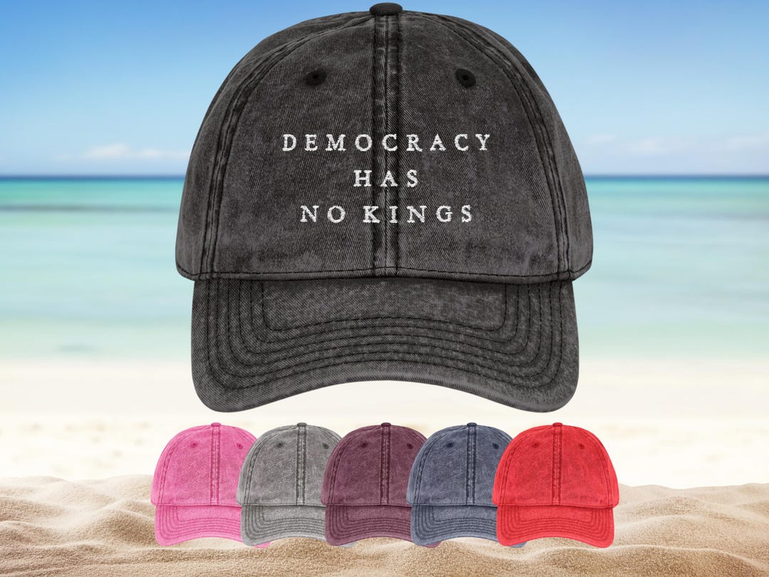 Democracy Has No Kings Hat for Men or Women, Custom Embroidered Hat, No ...
