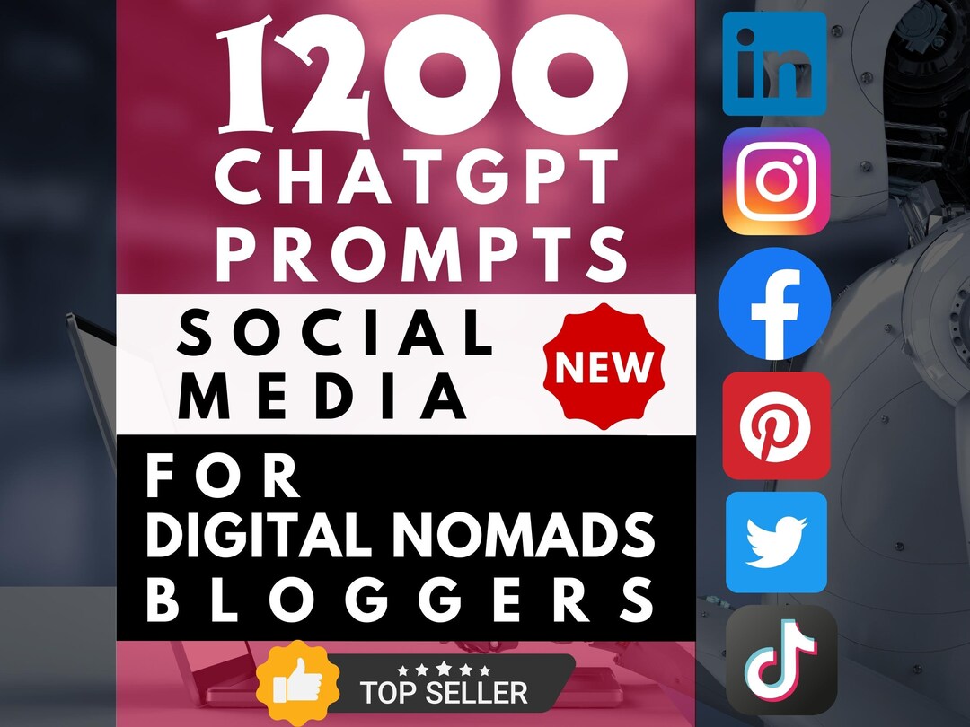 1200 Chatgpt Prompts Social Media Prompts for Digital Nomad - Etsy