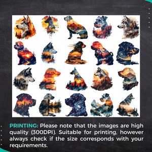PNG Bundle Dog Breeds Double Exposure 80 Png Files, Dogs Clipart PNG ...