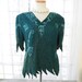 Vintage Laurence Kozar Green Beaded Sequin Top | 1980s Silk SS Sz M - Etsy