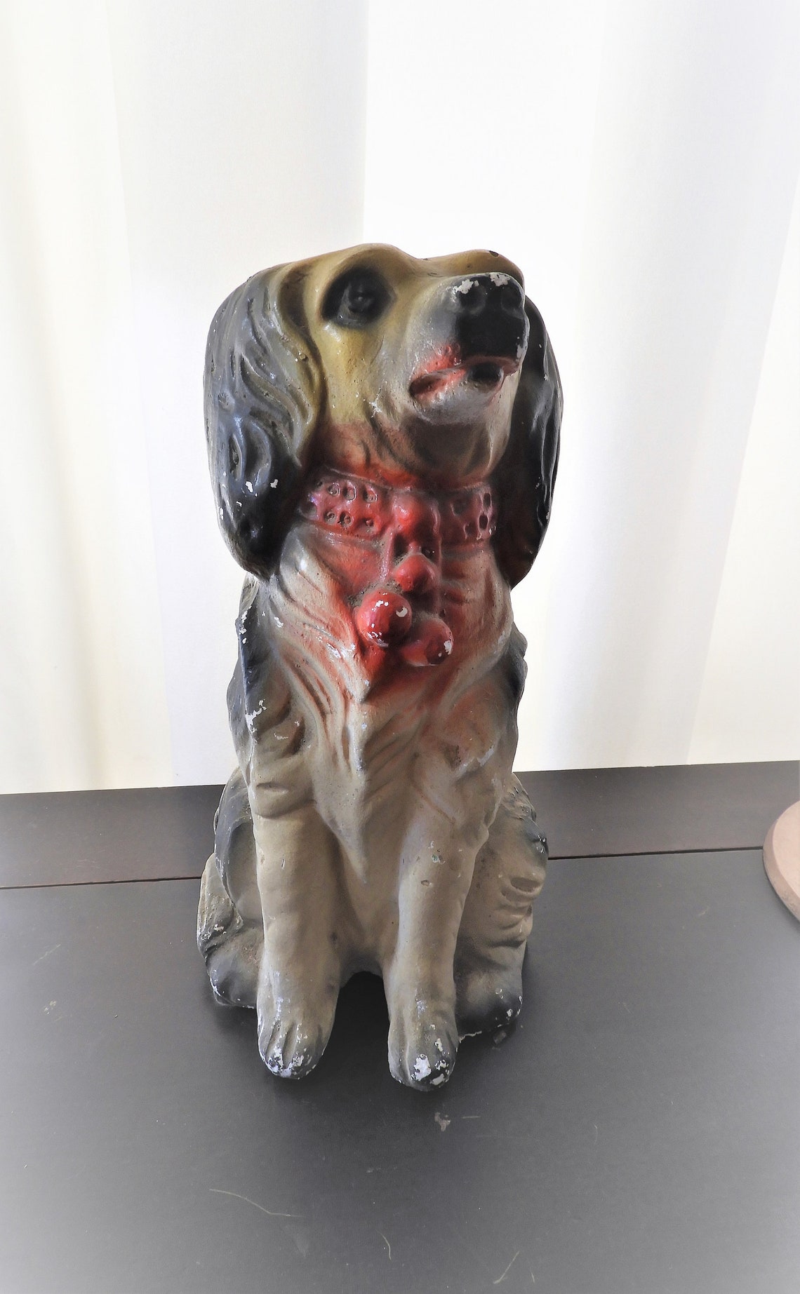 Vtg Chalkware Dog King Charles Cavalier Carnival Prize | Etsy