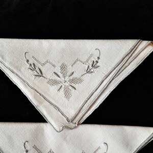 Vintage Off-white Napkins Set of 6 Formal Napkins | Etsy