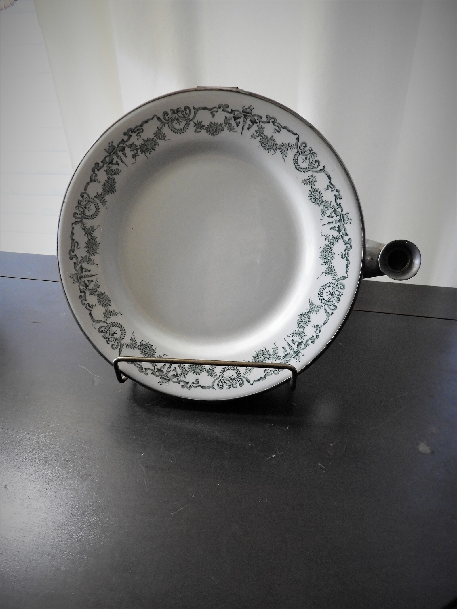 Antique Ironstone Hot Plate Brass Handled Dinner Plate - Etsy